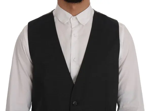 Dolce & Gabbana Staff Cotton Rayon Vest - Gray