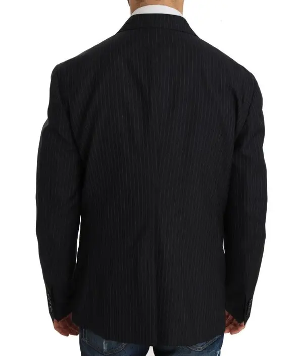 Dolce & Gabbana Striped Wool Slim Blazer