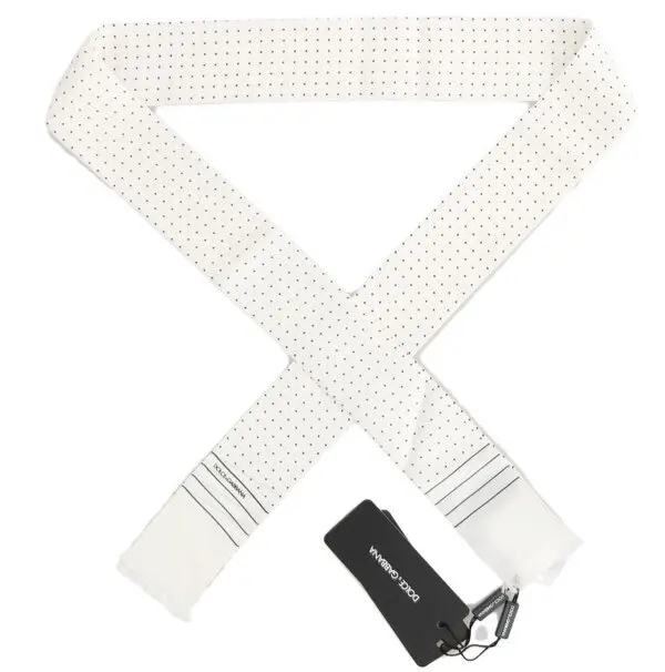 Dolce & Gabbana Polka Dotted Silk Scarf