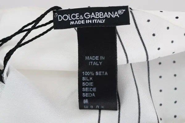 Dolce & Gabbana Polka Dotted Silk Scarf