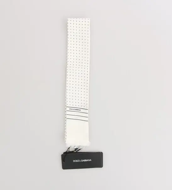 Dolce & Gabbana Polka Dotted Silk Scarf