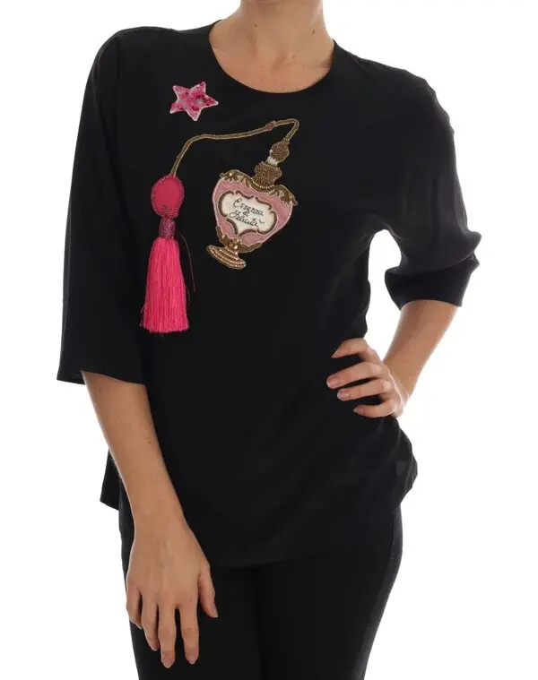 Dolce & Gabbana Fairy Tale Silk Blouse - Black