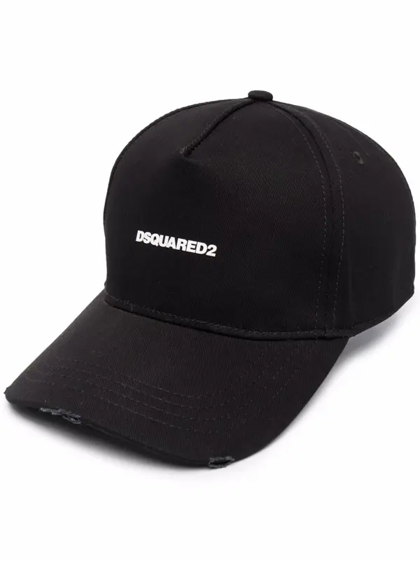 Dsquared2 Embroidered Logo Cap - Nero+bianco