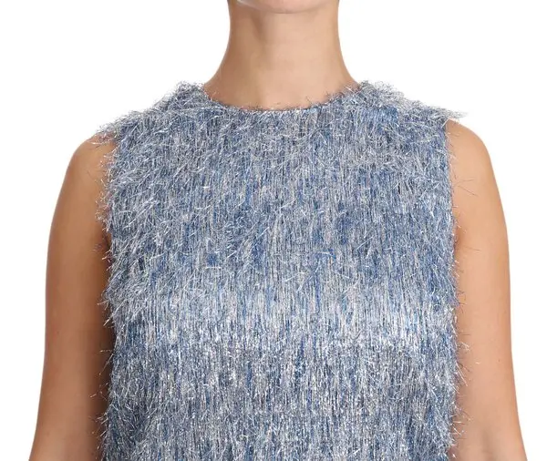 Dolce & Gabbana Fringe Shift Dress - Blue