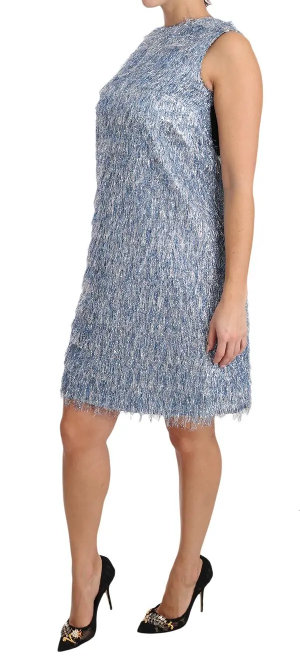 Dolce & Gabbana Fringe Shift Dress - Blue