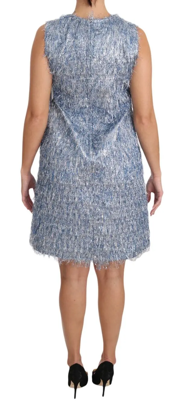 Dolce & Gabbana Fringe Shift Dress - Blue