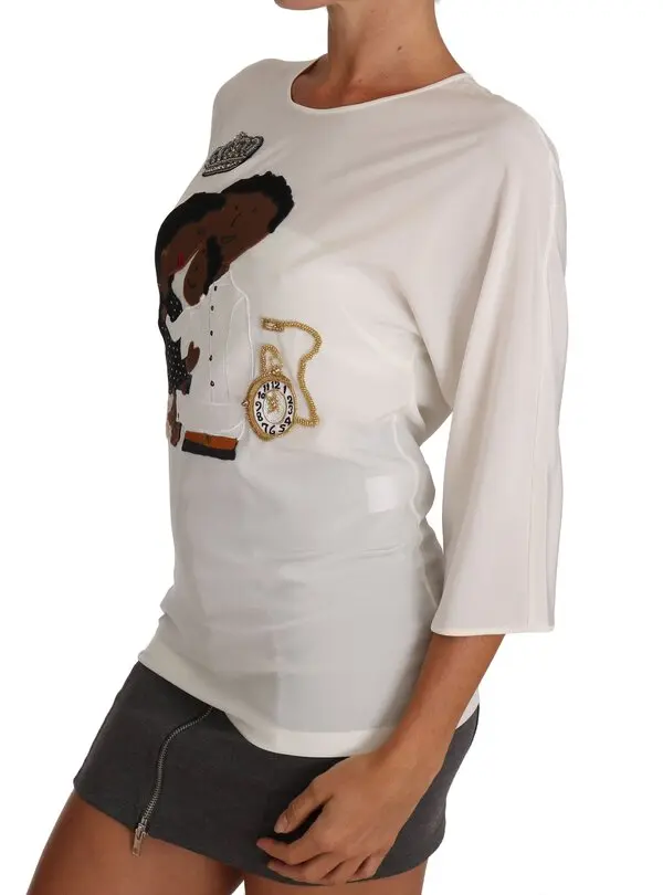Dolce & Gabbana Silk Crystal T-shirt
