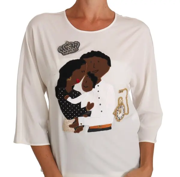Dolce & Gabbana Silk Crystal T-shirt