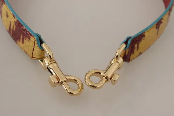 Dolce & Gabbana Leather Shoulder Strap With Gold-tone Lobster Clasps