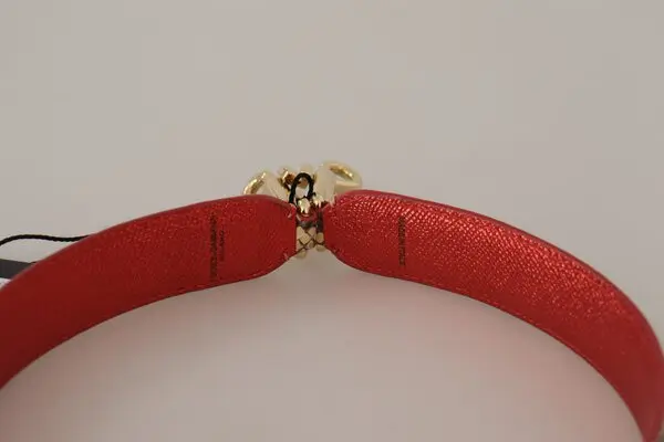 Dolce & Gabbana Exotic Leather Shoulder Strap With Crystals