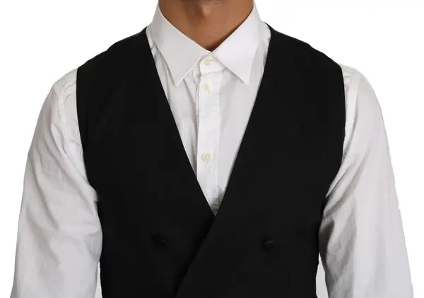 Dolce & Gabbana Wool Double Breasted Waistcoat Vest