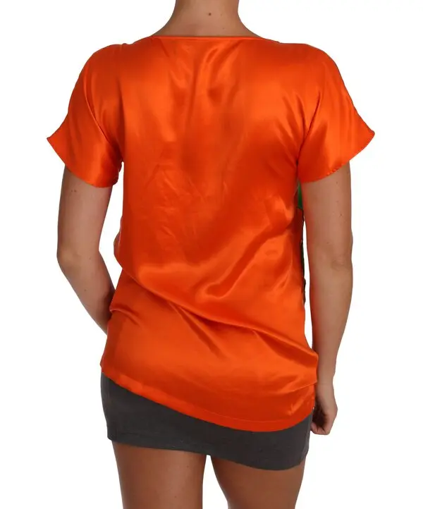 Dolce & Gabbana Silk Lemon Crystal T-shirt Top