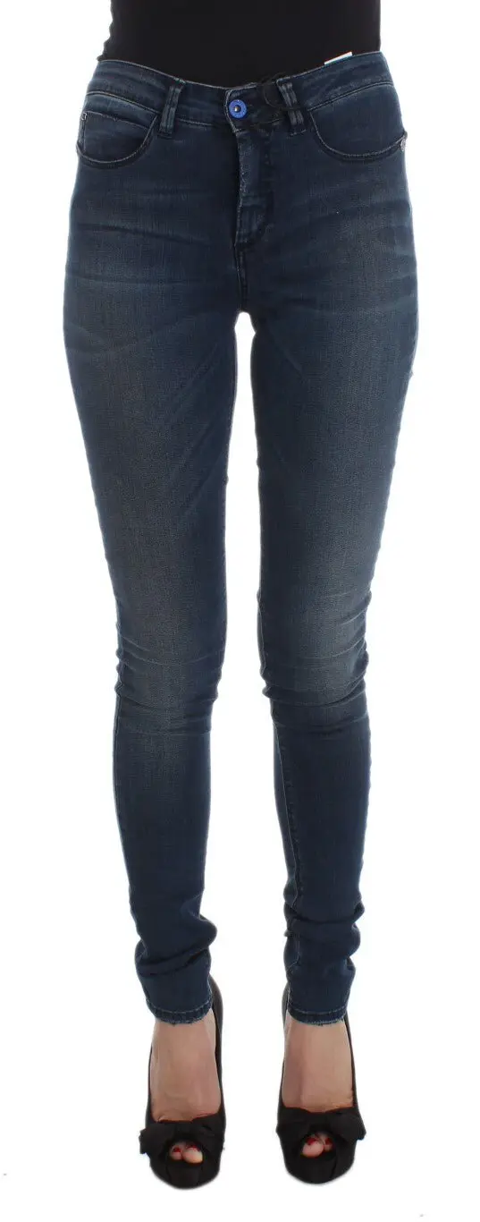 Costume National Slim Fit Cotton Blend Jeans