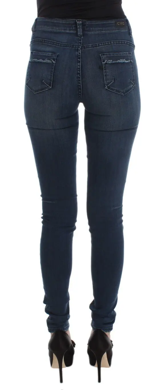 Costume National Slim Fit Cotton Blend Jeans