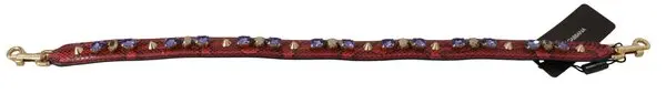 Dolce & Gabbana Exotic Leather Shoulder Strap With Crystals