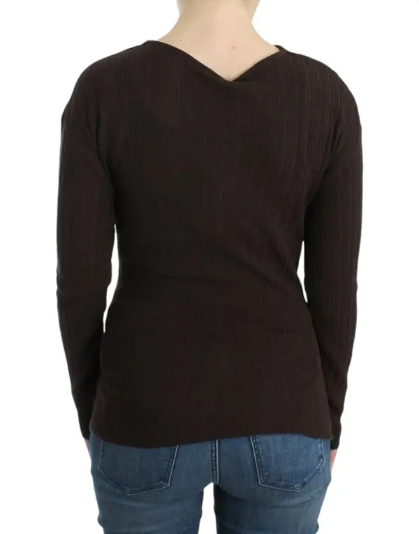 Roberto Cavalli Keyhole Virgin Wool Sweater - Brown