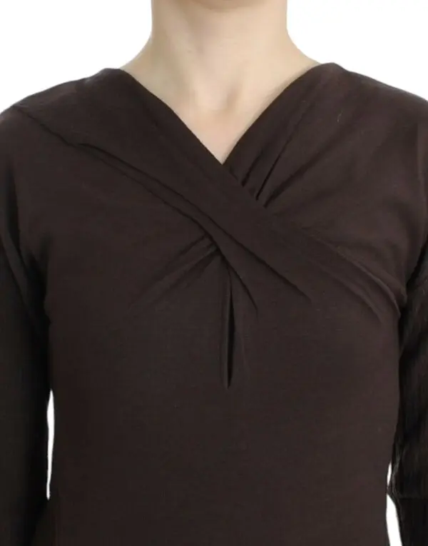 Roberto Cavalli Keyhole Virgin Wool Sweater - Brown