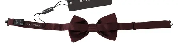 Dolce & Gabbana Silk Polka Dot Bow Tie - Brown