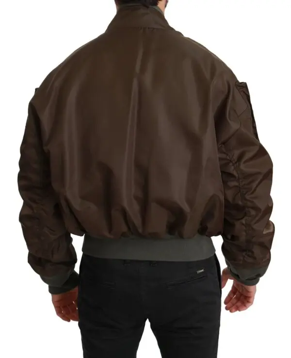 Dolce & Gabbana Logo Appliqued Bomber Jacket