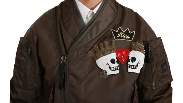 Dolce & Gabbana Logo Appliqued Bomber Jacket