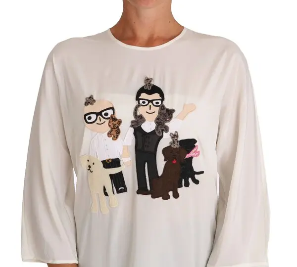 Dolce & Gabbana Silk #dgfamily T-shirt - White