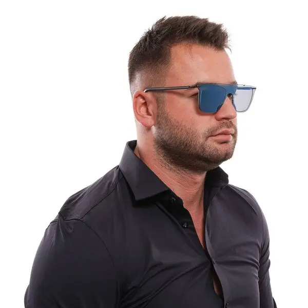 POLICE Rectangle Full-rim Sunglasses - Blue