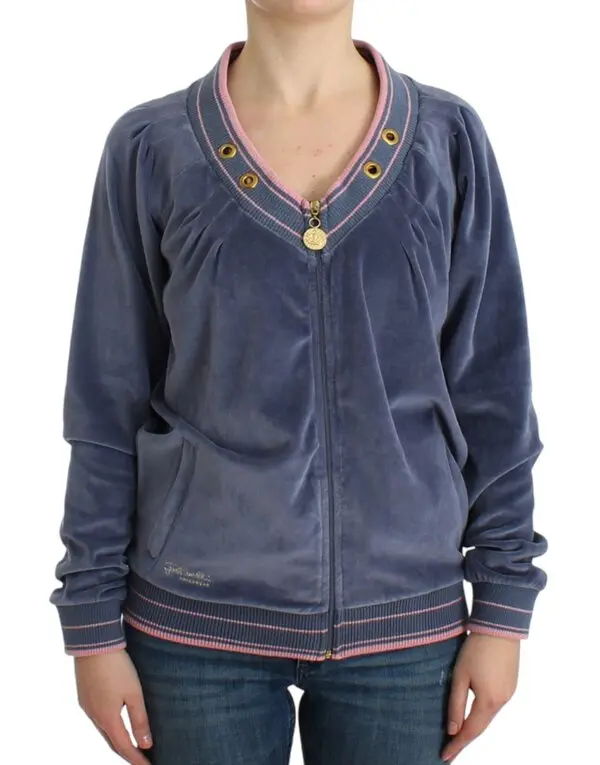 Roberto Cavalli Velvet Zip Cardigan