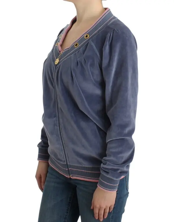 Roberto Cavalli Velvet Zip Cardigan