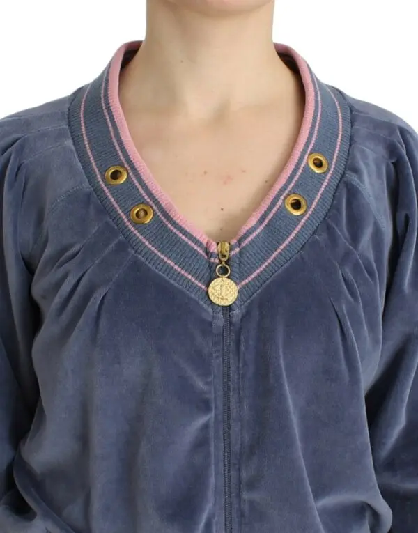 Roberto Cavalli Velvet Zip Cardigan