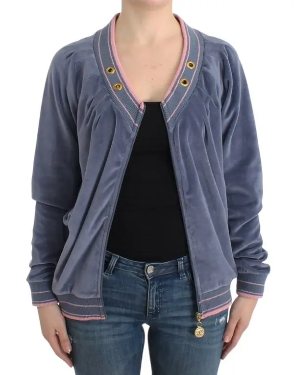Roberto Cavalli Velvet Zip Cardigan