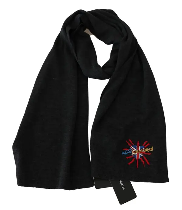 Dolce & Gabbana Gray #dgloveslondon Wool Wrap Wool Scarf