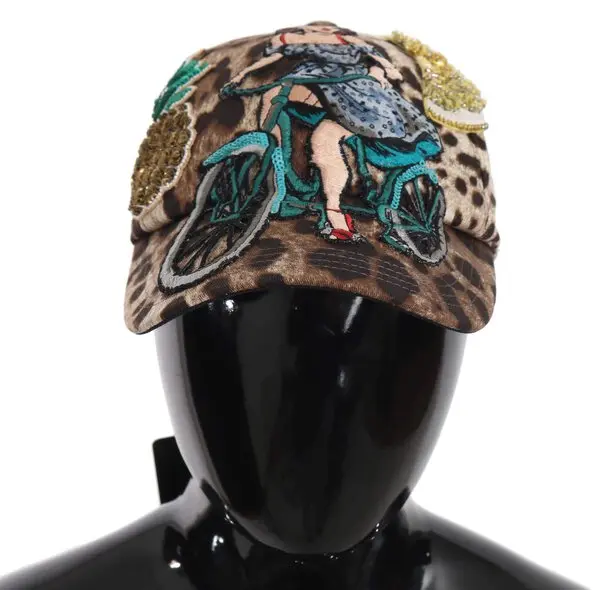 Dolce & Gabbana Leopard Print Baseball Hat With Appliques - Brown