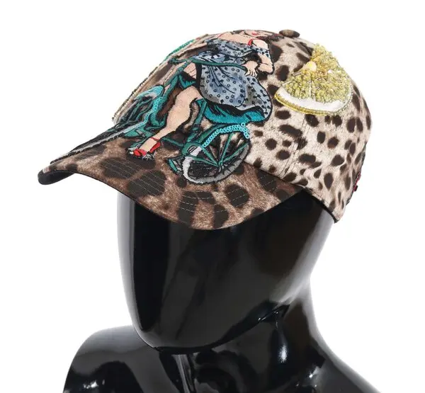 Dolce & Gabbana Leopard Print Baseball Hat With Appliques