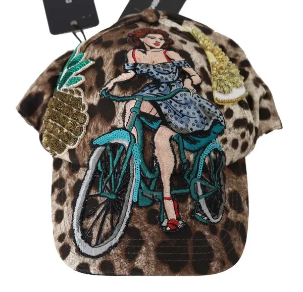 Dolce & Gabbana Leopard Print Baseball Hat With Appliques
