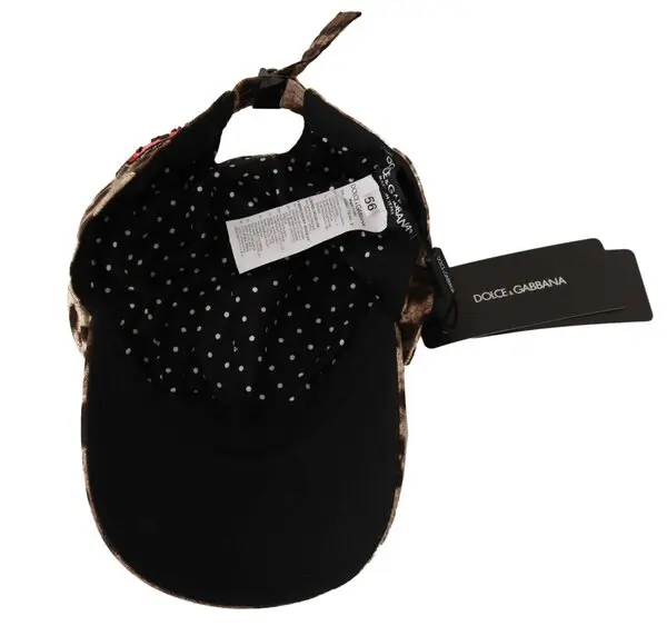 Dolce & Gabbana Leopard Print Baseball Hat With Appliques
