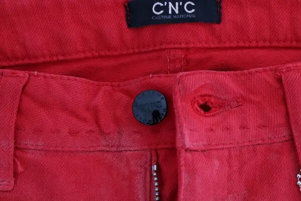 Costume National Cotton Stretch Slim Jeans - Red