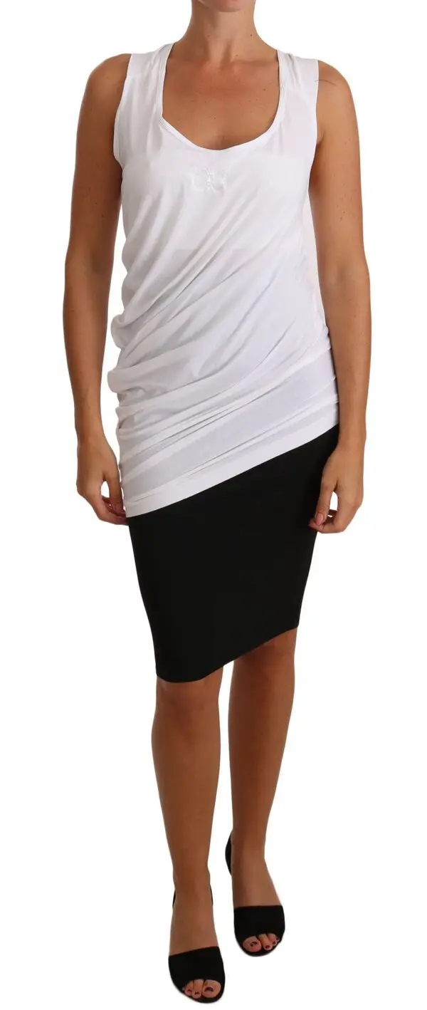 Roberto Cavalli Tie Back Tank Top - White