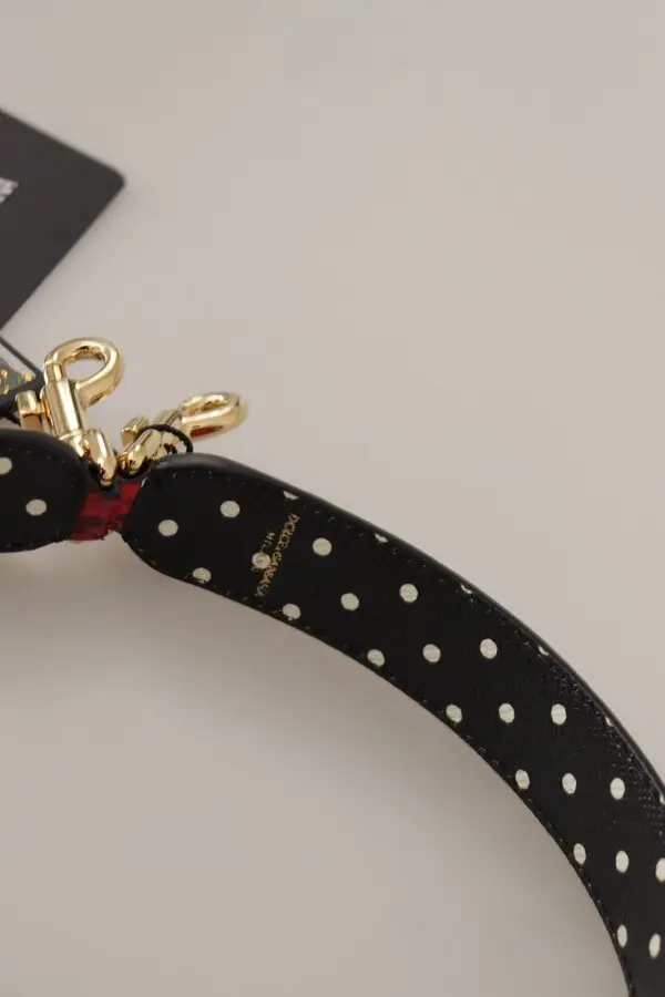 Dolce & Gabbana Python Leather Crystals Reversible Shoulder Strap
