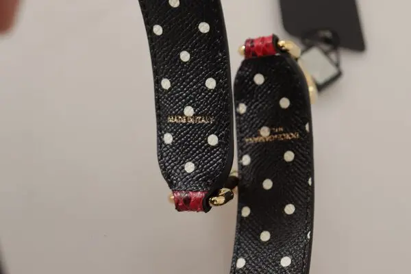Dolce & Gabbana Python Leather Crystals Reversible Shoulder Strap