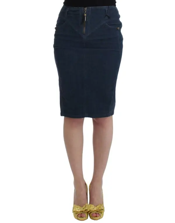 Roberto Cavalli Just Corduroy Pencil Skirt