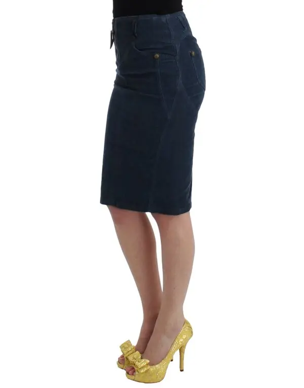 Roberto Cavalli Just Corduroy Pencil Skirt