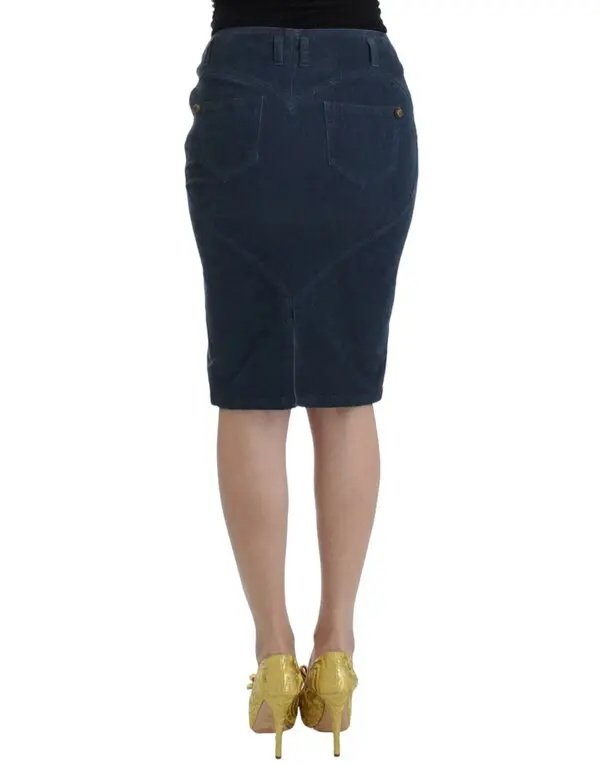 Roberto Cavalli Just Corduroy Pencil Skirt