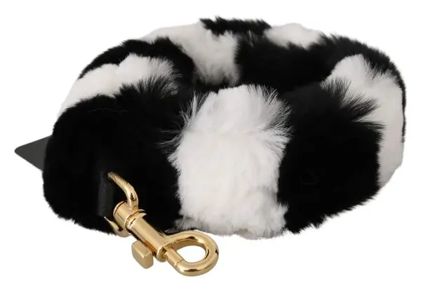 Dolce & Gabbana Lapin Fur Accessory Shoulder Strap - Black