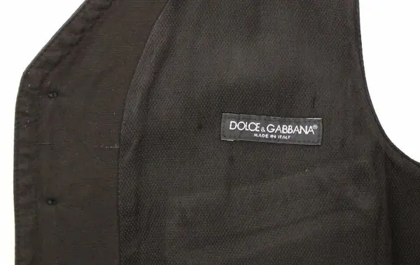 Dolce & Gabbana Flax Cotton Dress Vest - Black