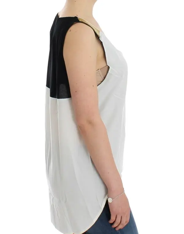 Costume National C'n'c Sleeveless Top With Embellished Shoulders