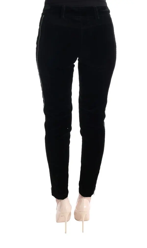 Ermanno Scervino Viscose Blend Velvet Cropped Pants