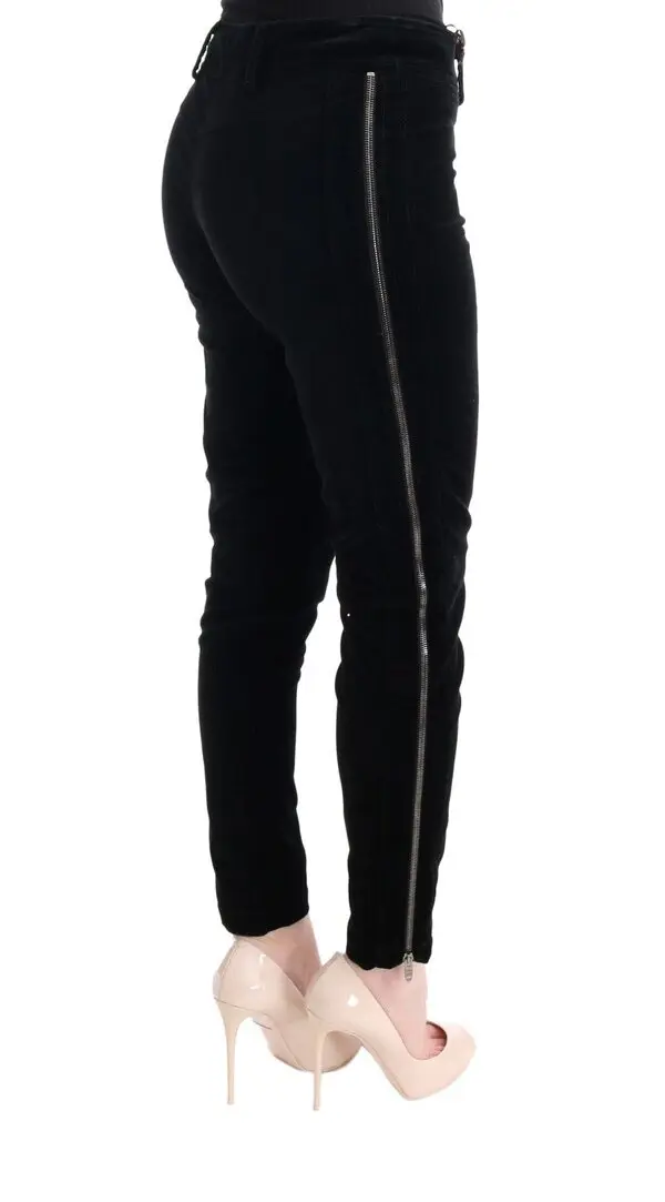 Ermanno Scervino Viscose Blend Velvet Cropped Pants