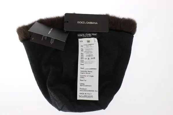 Dolce & Gabbana Weasel Fur And Cashmere Beanie