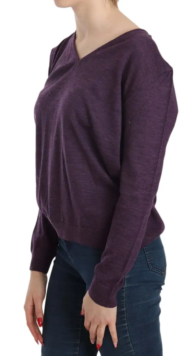 Byblos V-neck Long Sleeve Pullover Top