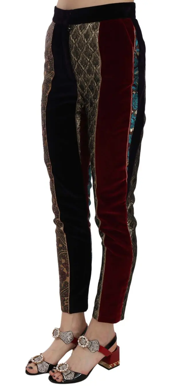 Dolce & Gabbana Jacquard Cropped Tapered Trousers